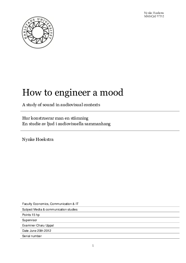 (PDF) How to engineer mood