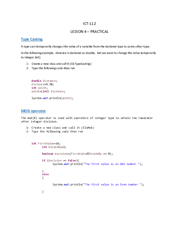 (PDF) Practical - Lesson 4