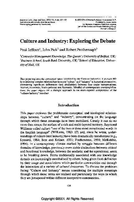 (PDF) Exploring the debate