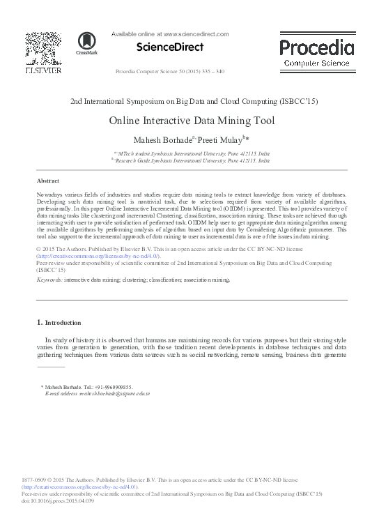 (PDF) Data mining tools