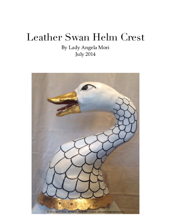 (PDF) Making a medieval leather swan helm crest