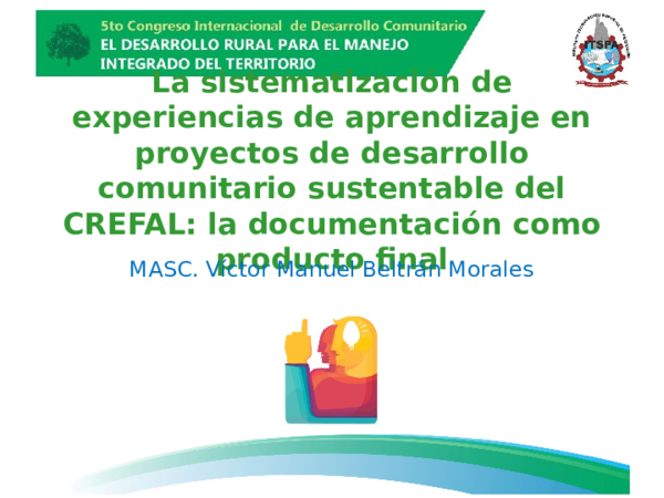 (PPT) Presentación de la ponencia "Sistematización de experiencias de aprendizaje en proyectos ...