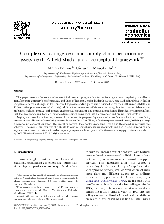 (PDF) Complexity Management Case Study 1