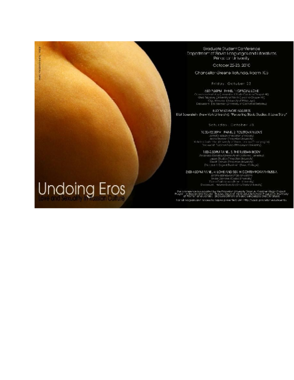 (DOC) Undoing Eros: Love and Sexuality in Russian Culture
