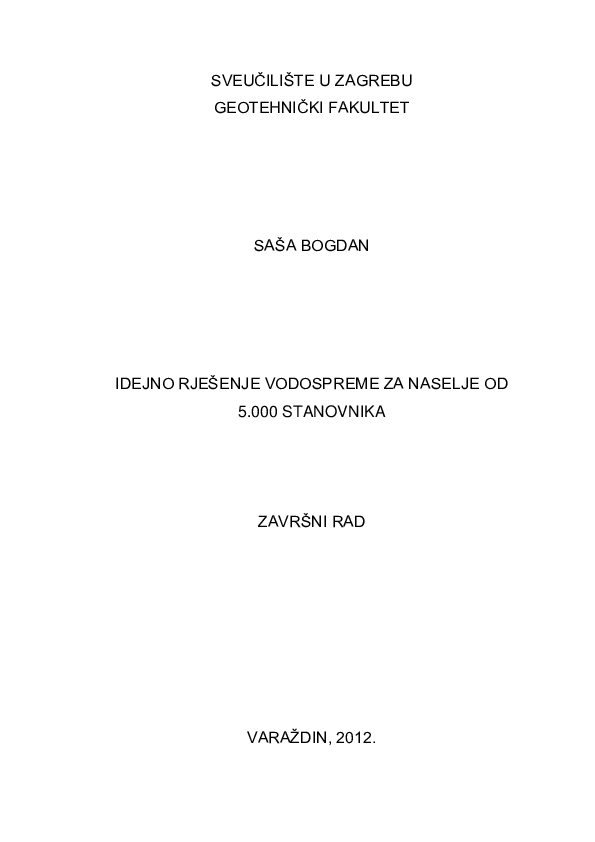 (PDF) Projektiranje vodospreme