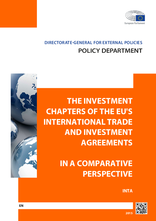 (PDF) Study for the EP on The investment chapters of the EU’s ...