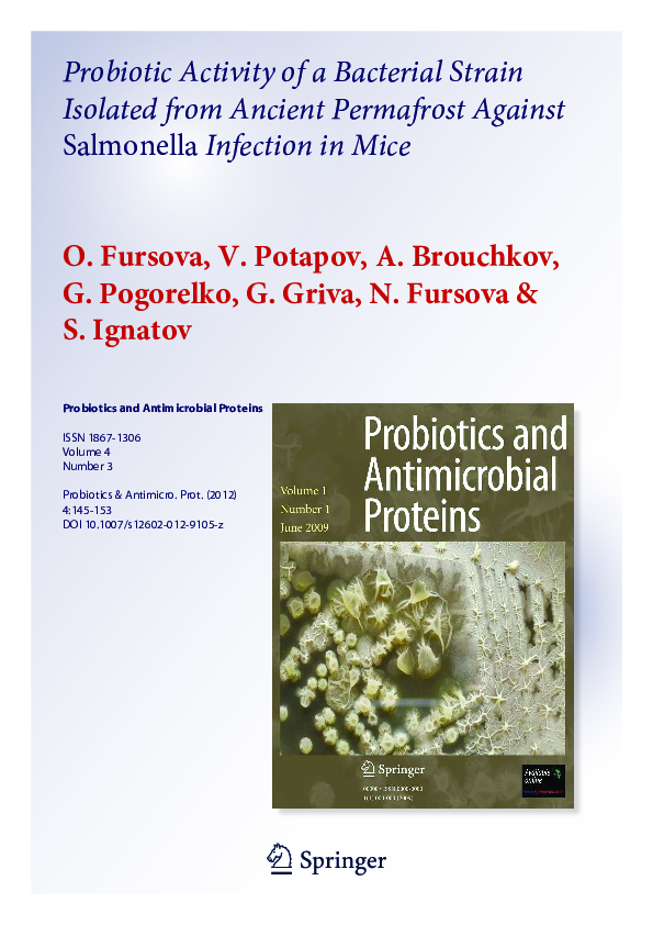 Probiotic Activity of a Bacterial Strain Isolated from Ancient ...