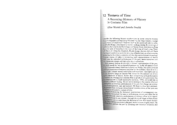 (PDF) Textures of Time. A Becoming-Memory of History in Costume Film
