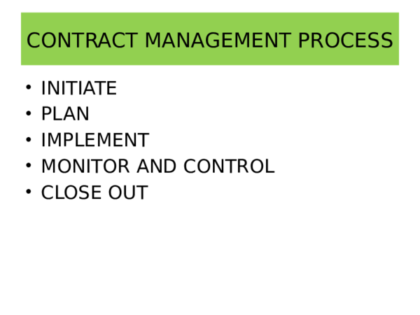 (PPT) CONTRACT MANAGEMENT PROCESS