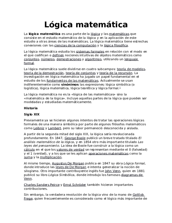 (DOC) Lógica matemática