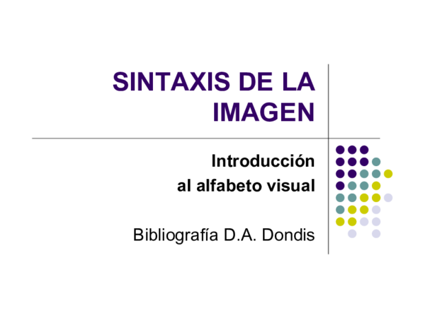 (PDF) La sintaxis de la imagen