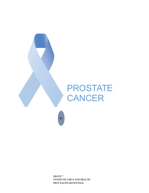 (DOC) Prostate cancer term paper