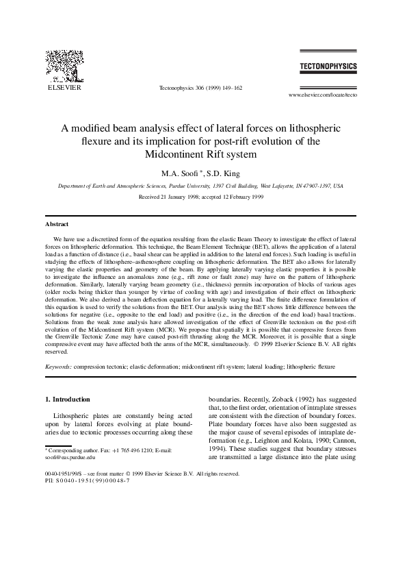 (PDF) A modified beam analysis effect of lateral forces on lithospheric ...