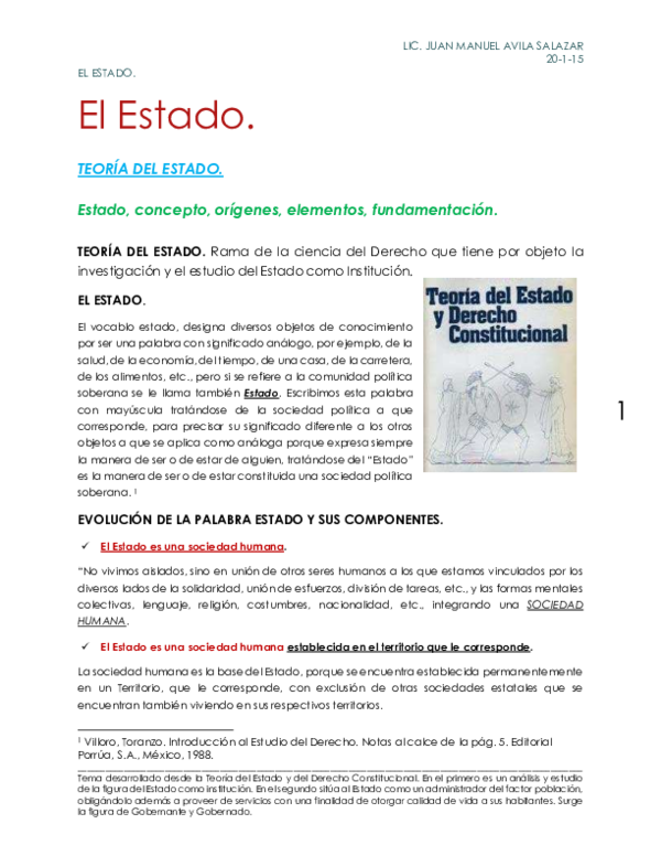 (PDF) El Estado y Derecho Constitucional