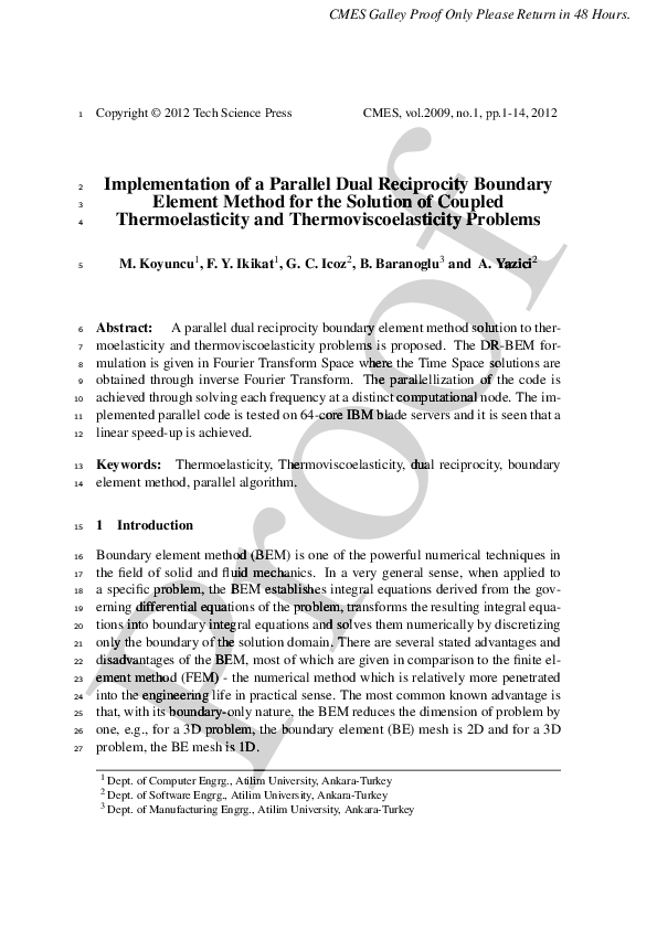 Pdf Implementation Of A Parallel Dual Reciprocity Boundary Element