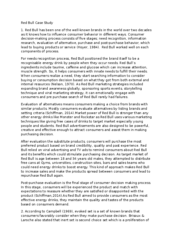 (DOC) Red Bull Case Study