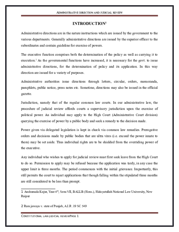 (DOC) Judicial review