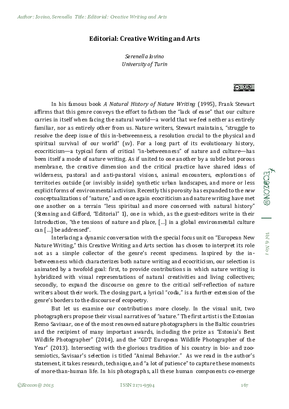 (PDF) European New Nature Writing