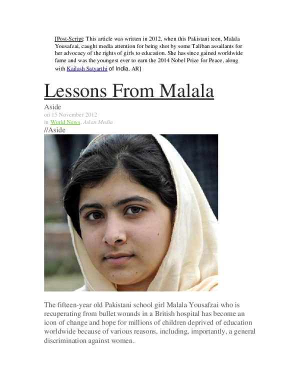 (DOC) Lessons from Malala