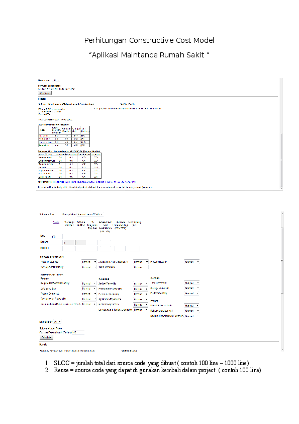 (DOC) Contoh Perhitungan Constructive Cost Model