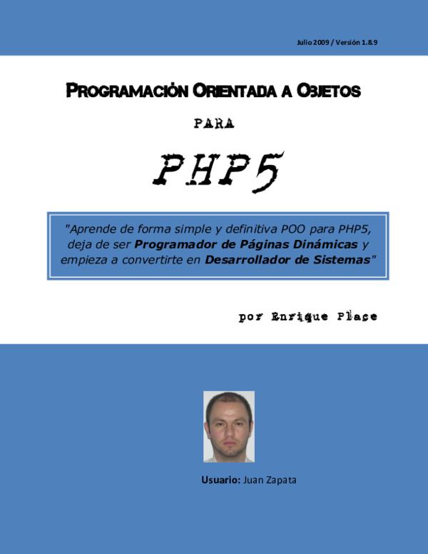 (PDF) Php orientado a objetos