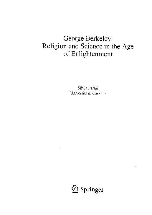 "Scire per causas" versus "scire per signa": George Berkeley and ...