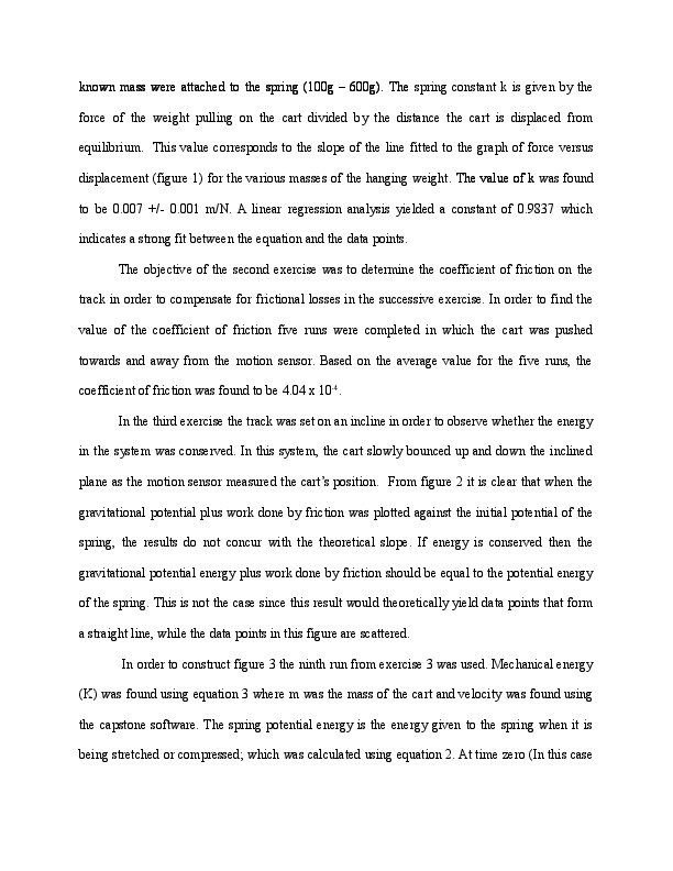 (DOC) physics spring constant lab report