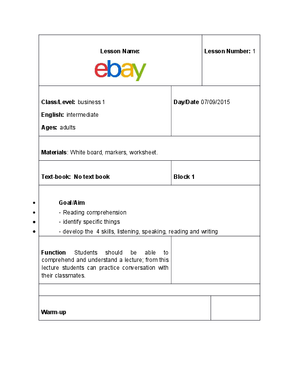 (DOC) Lesson Plan ESP | Alma Ruth - Academia.edu