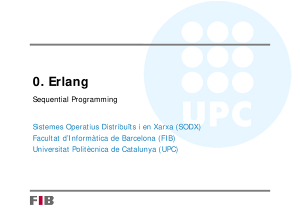 (PDF) Erlang tutorial