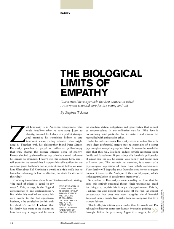 (PDF) The Biological Limits of Empathy