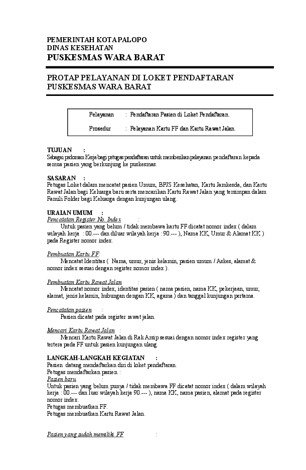 (DOC) Protap-Pelayanan-Di-Loket-Pendaftaran