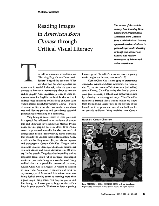 (PDF) Reading images in American Born Chinese through critical visual ...