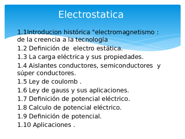 (PPT) Electrostatica