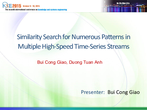Pdf Similarity Search For Numerous Patterns In Multiple High Speed