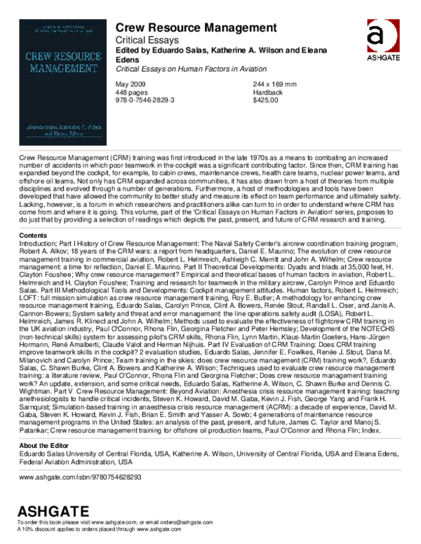 (PDF) Crew Resource Management | Katherine Wilson - Academia.edu
