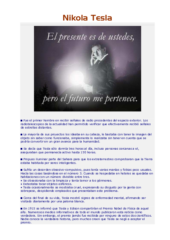 (PDF) Nikola Tesla