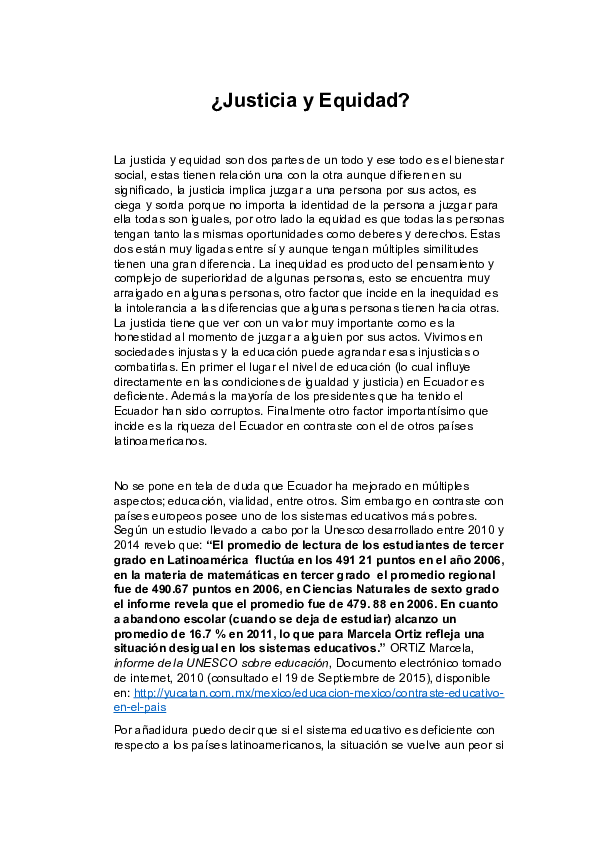 (DOC) Justicia y Equidad