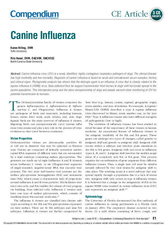 (PDF) Canine influenza