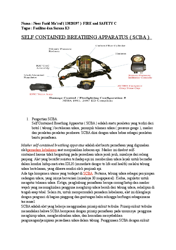 (DOC) TUGAS AZKY SELF CONTAINED BREATHING APPARATUS