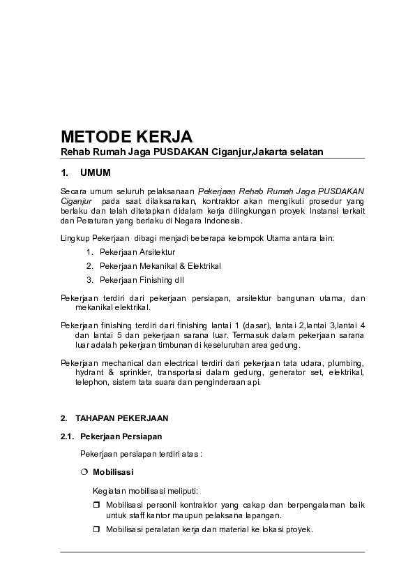 (DOC) Metode Kerja