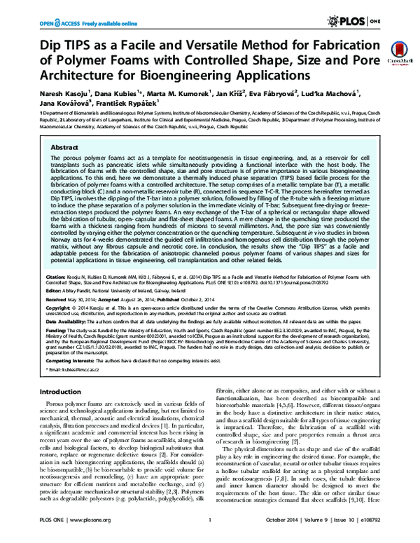 (PDF) Dip TIPS as a Facile and Versatile Method for Fabrication of ...