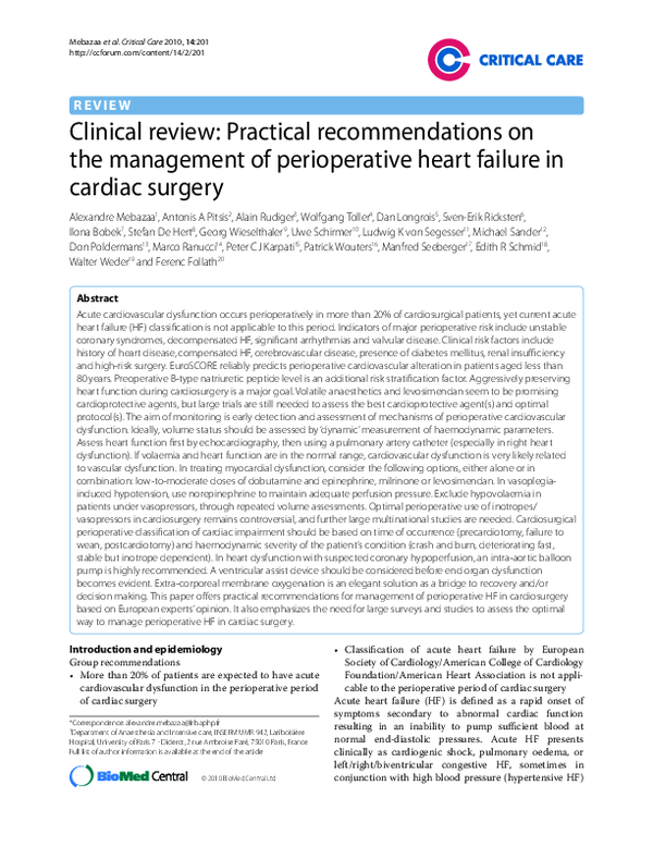 (PDF) 2014 ESC/ESA Guidelines on non-cardiac surgery: Cardiovascular ...