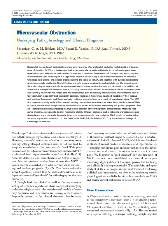 (PDF) Microvascular Obstruction