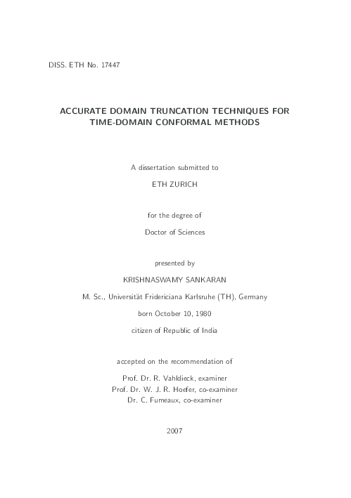 (PDF) Accurate domain truncation techniques for time-domain conformal methods