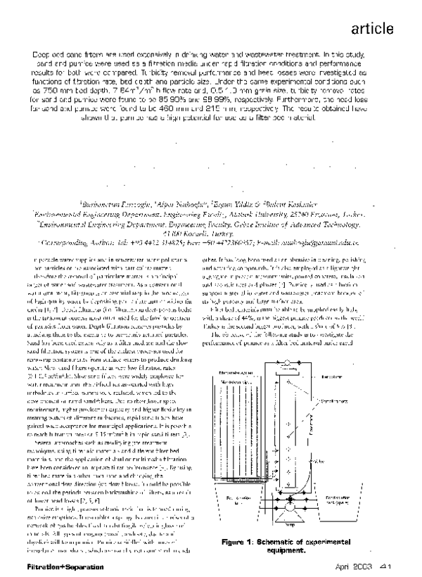 (PDF) The performance of pumice as a filter bed material under rapid ...