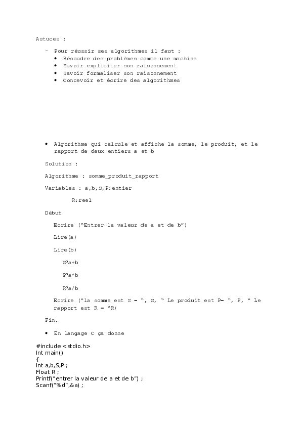 (DOC) Exemples-d algorithmes-corrigés (1)