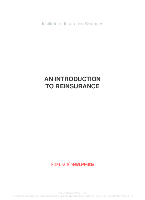 (PDF) Introduction to Reinsurance