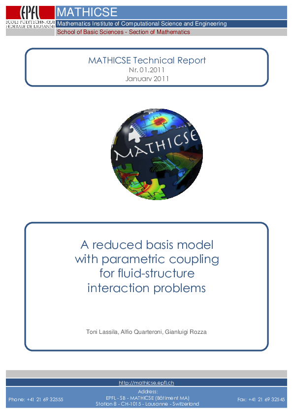 (PDF) A Reduced Basis Model with Parametric Coupling for Fluid-Structure Interaction Problems ...