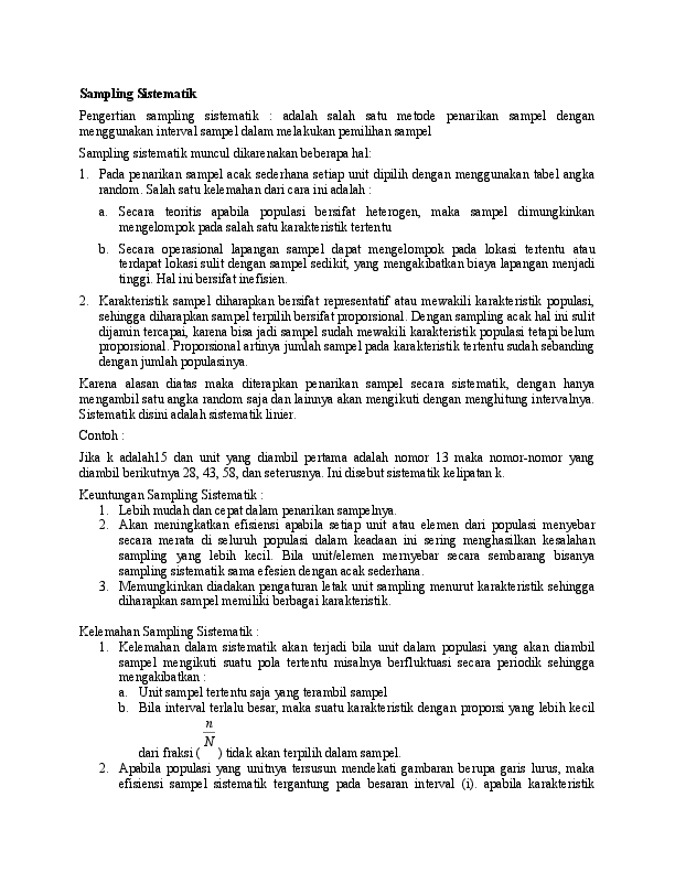 (DOC) Sampling Sistematik