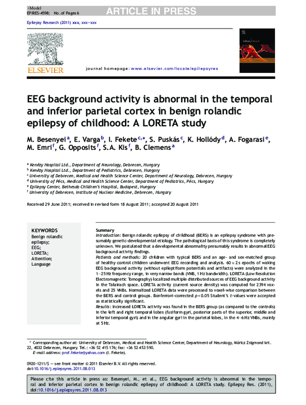 (PDF) EEG background activity is abnormal in the temporal and inferior ...